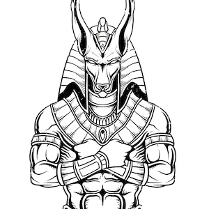 Anubis Altar Printable Coloring Page / Digital Download / Egyptian God ...