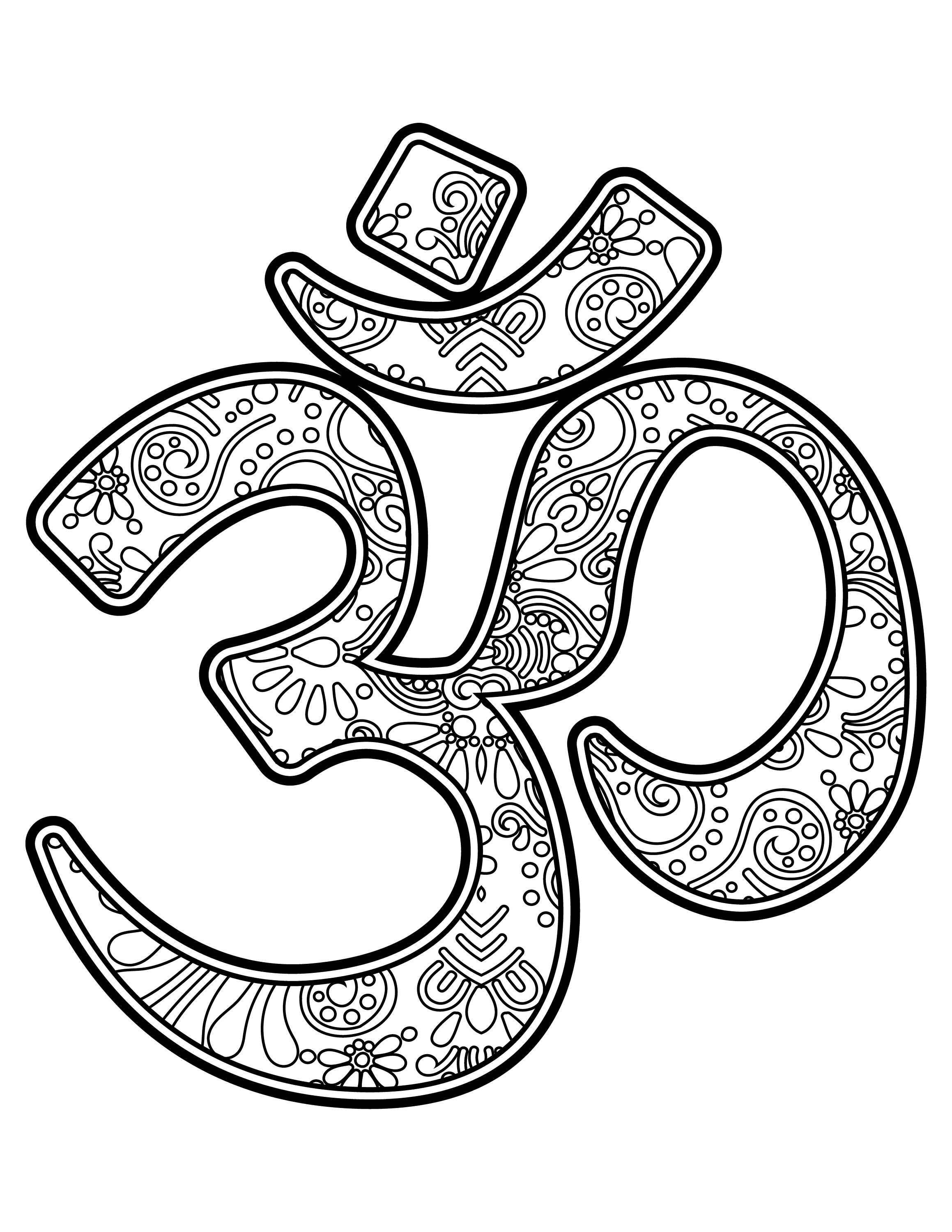 Om Namaste Printable / Digital Download / Om Symbol Namaste Coloring ...