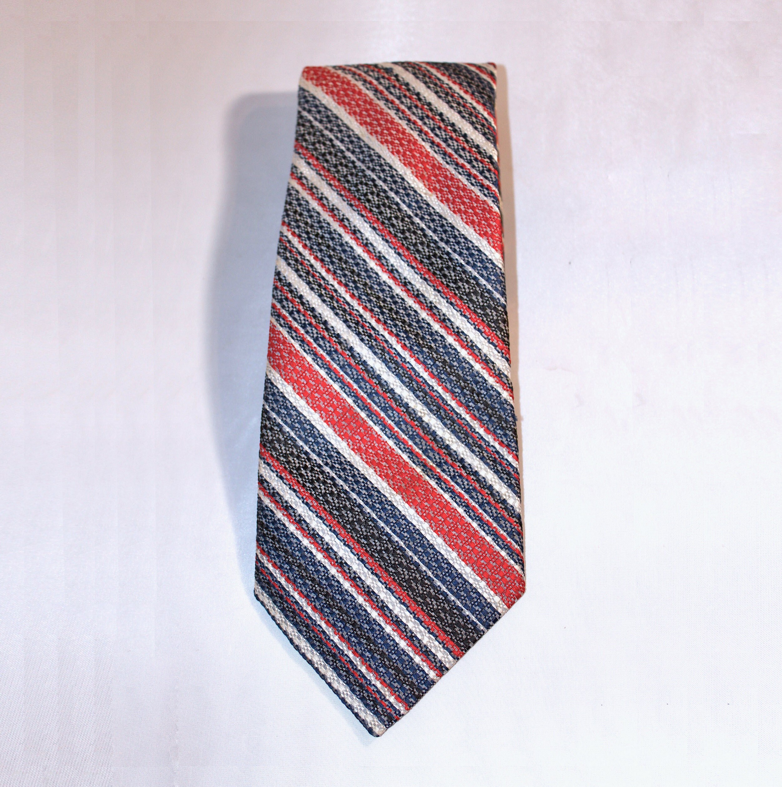 Vintage ACWA Union RN 16861 Men's Necktie Damon for Kauffman's Striped ...