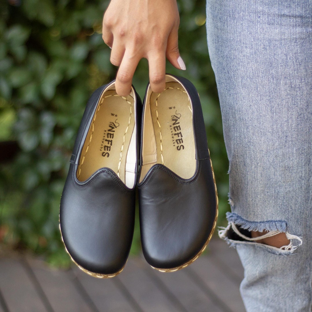 Barefoot Shoe Leather | Grounding Shoes Women | Earthing Grounded Shoe ...