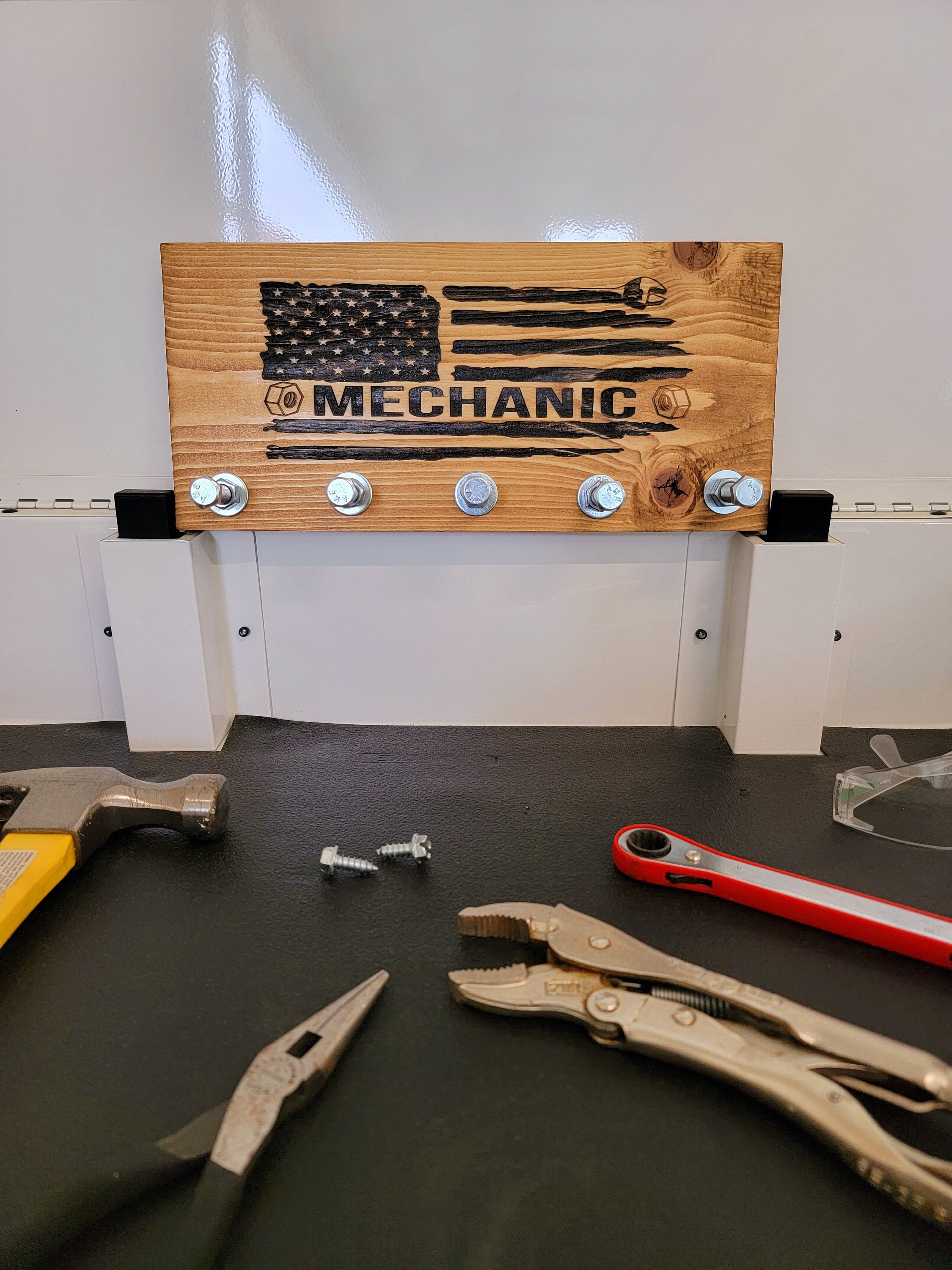 American Flag Mechanic Tool Key Holder Wall Mounted Key - Etsy