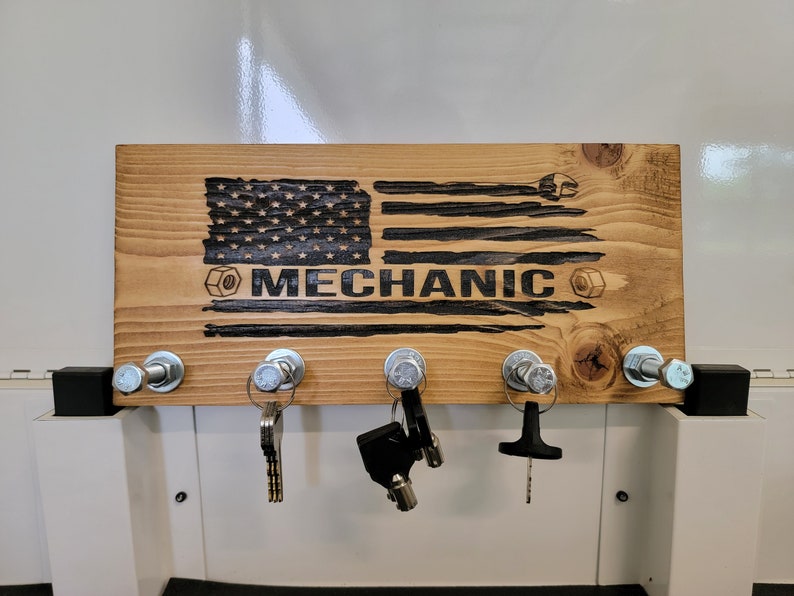 American Flag Mechanic Tool Key Holder Wall Mounted Key - Etsy
