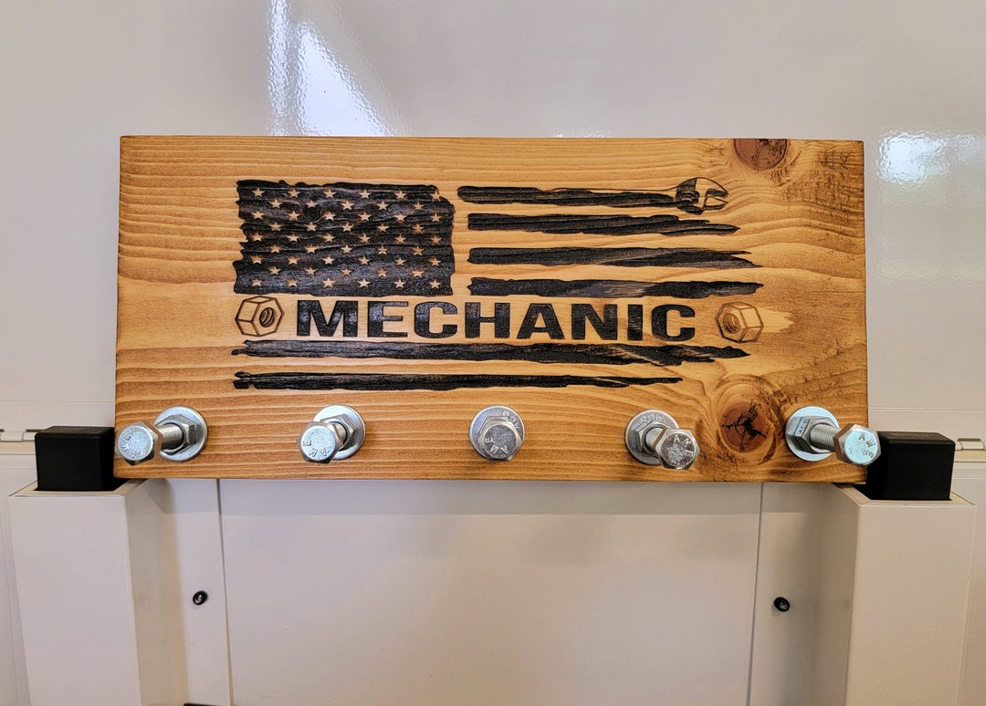 American Flag Mechanic Tool Key Holder, Wall Mounted Key Holder ...