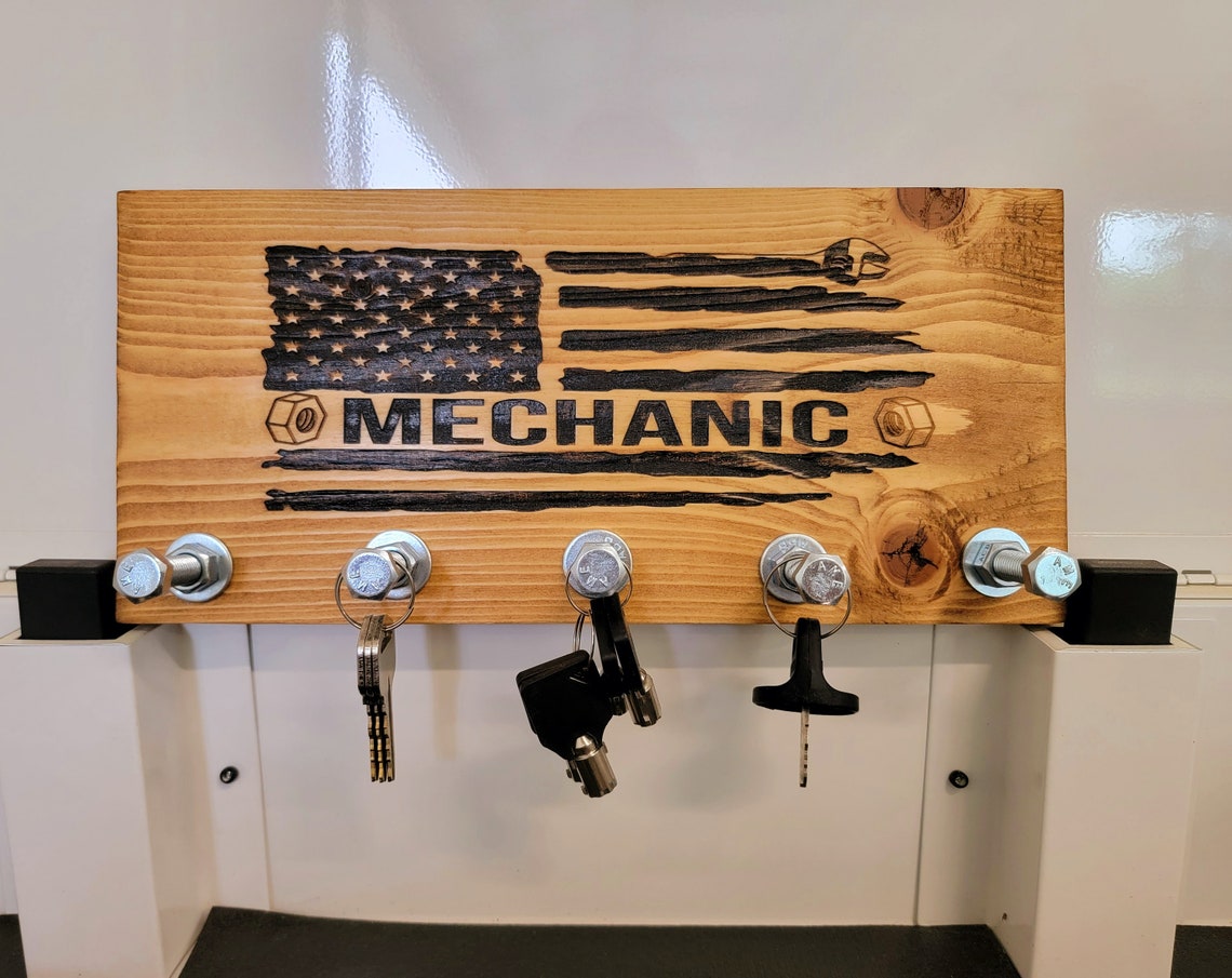 American Flag Mechanic Tool Key Holder Wall Mounted Key - Etsy