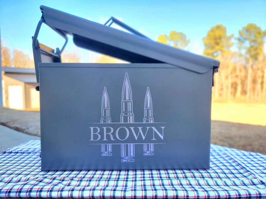 Personalized Ammo Box: Custom Engraved Military Style .50 Caliber Can ...