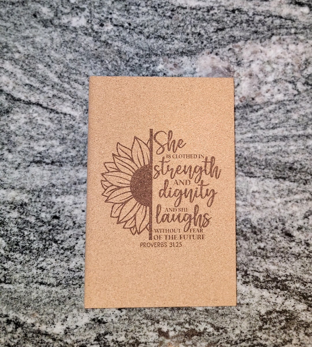 Custom Engraved Cork Journal, Personalized Journal, Notebook, Bible ...