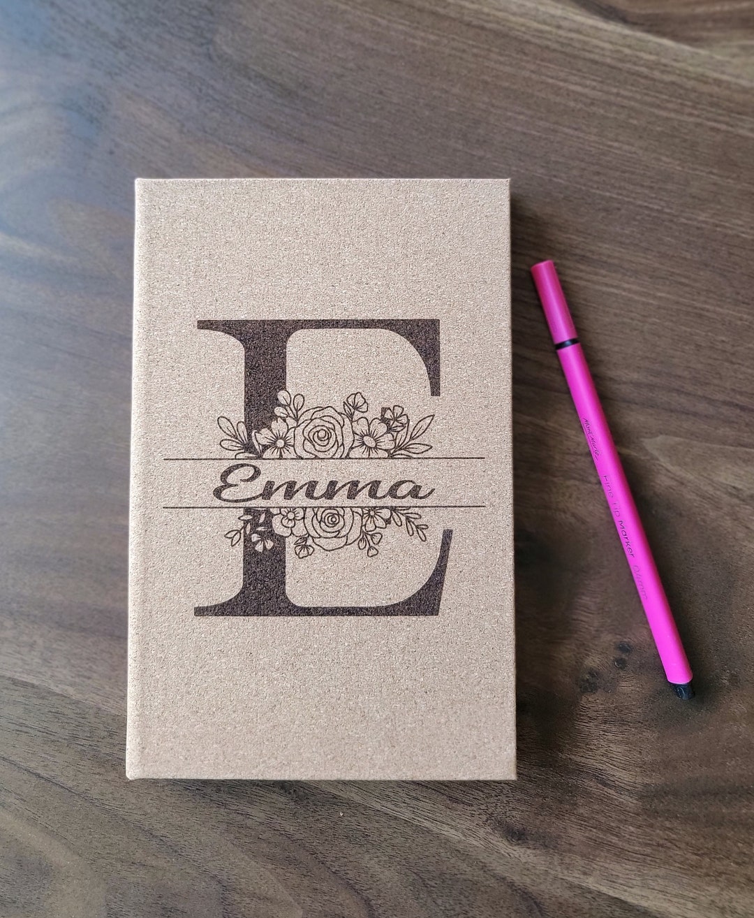Custom Engraved Cork Journal, Personalized Journal, Notebook - Etsy