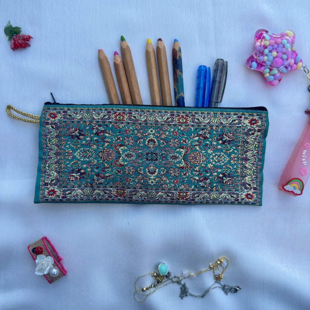 Handmade Fabric Pencil Bag Floral Printed Fabric Pencil Case - Etsy