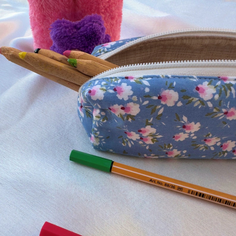 Handcrafted Floral Fabric Pencil Case, Cute Makeup Bag - Etsy