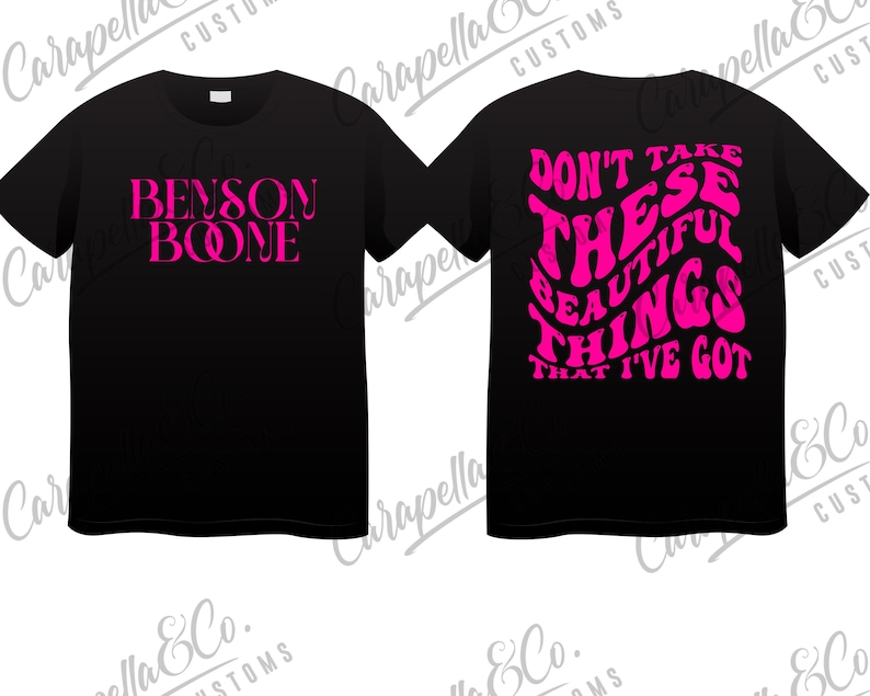 Benson Boone World Tour PNG File, Boone 2025 Concert Shirt, Boone Fan ...