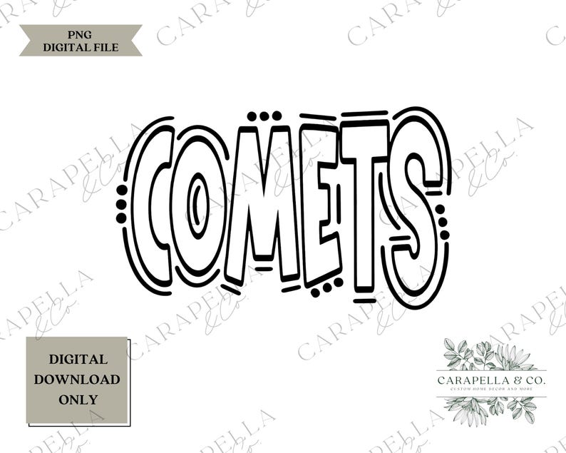 Comets Sport Team SVG | High School Mascot Sport SVG | Comets PNG ...