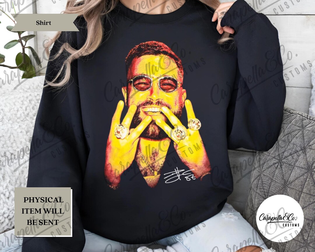 Travis Kelce 3 Ring Radioactive T, Chiefs, Super Bowl, Rings, 3 Peat ...