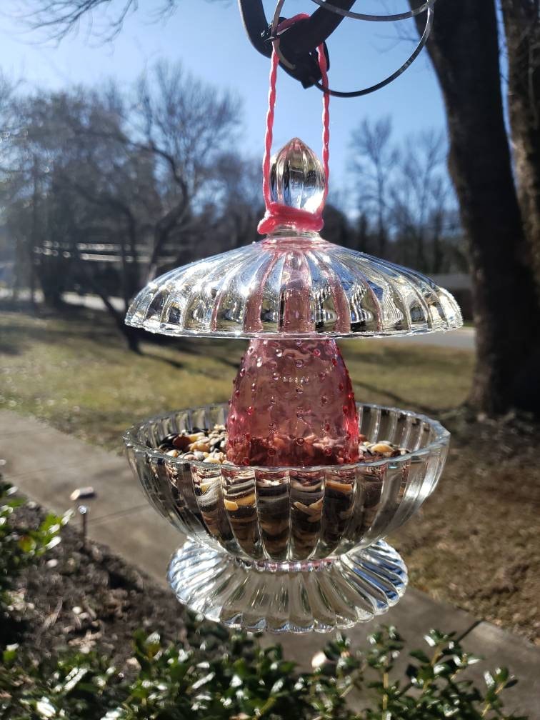 Diy Vintage Glass Bird Feeders Wine Bottle Bird Feeder Happy Feeding