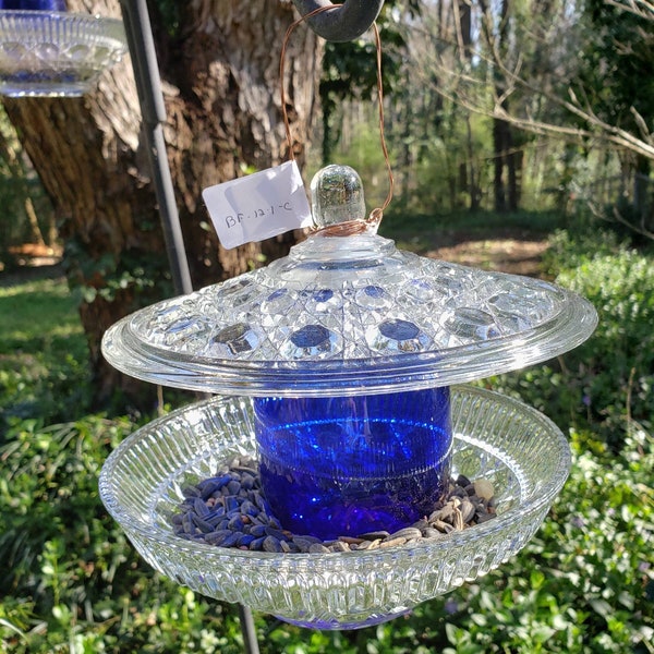 Glass Bird Feeder - Etsy