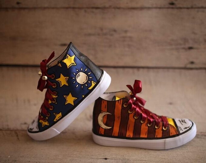 FNAF Security Breach Sun & Moon Hand Painted Shoes - Etsy