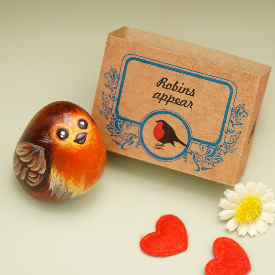 Robin Painted Rock Pocket Hug, Robins Appear When a Loved One is Near ...