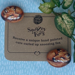 Handmade Painted Pebble Fox Pocket Hug Fox Totem Unique Gift - Etsy