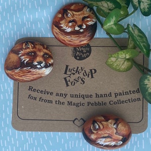 Handmade Painted Pebble Fox Pocket Hug Fox Totem Unique Gift - Etsy