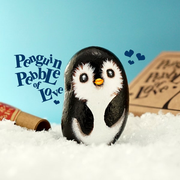 Penguin Stone - Etsy