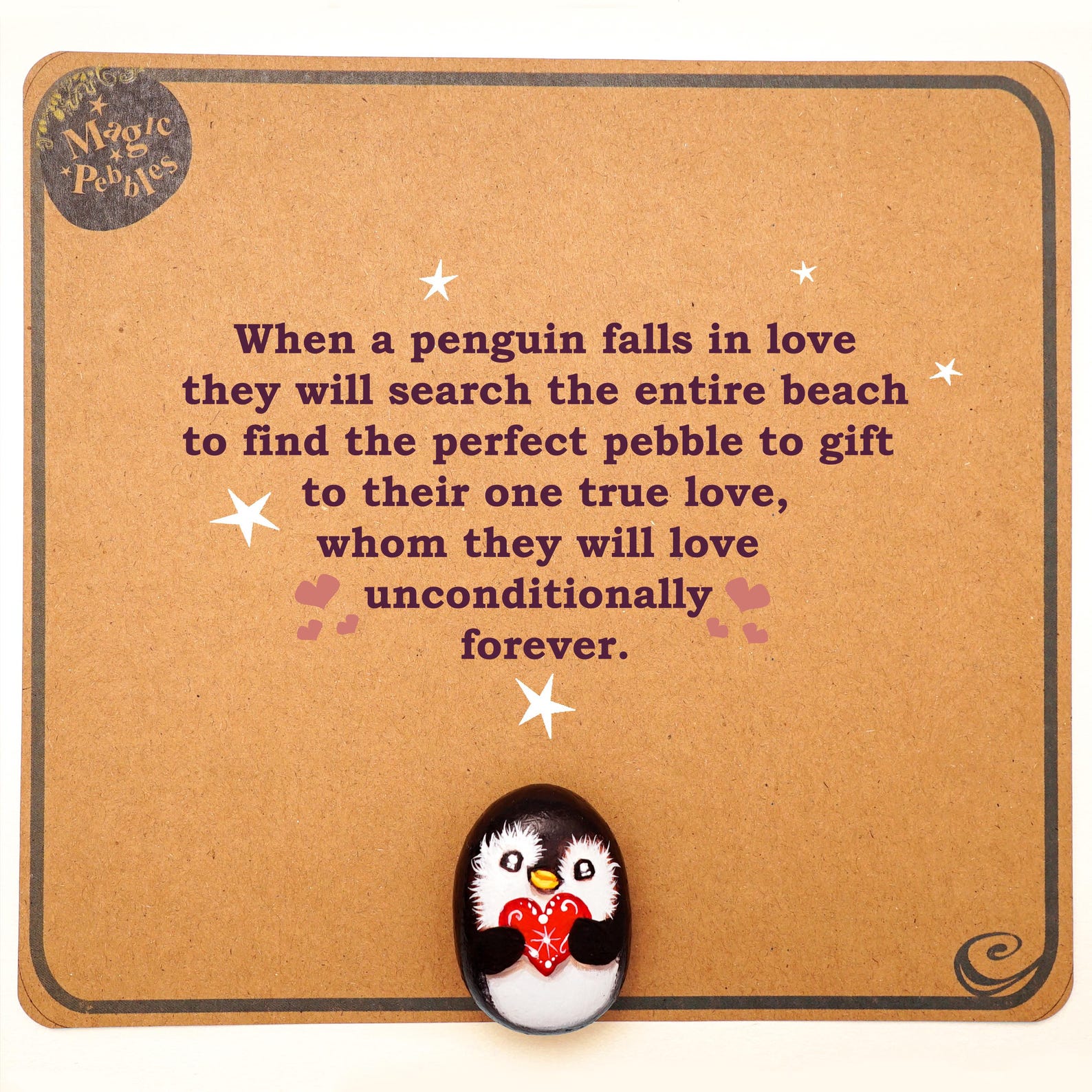 Wedding Proposal Penguin Pebble, Surprise Engagement Gift Idea to ...