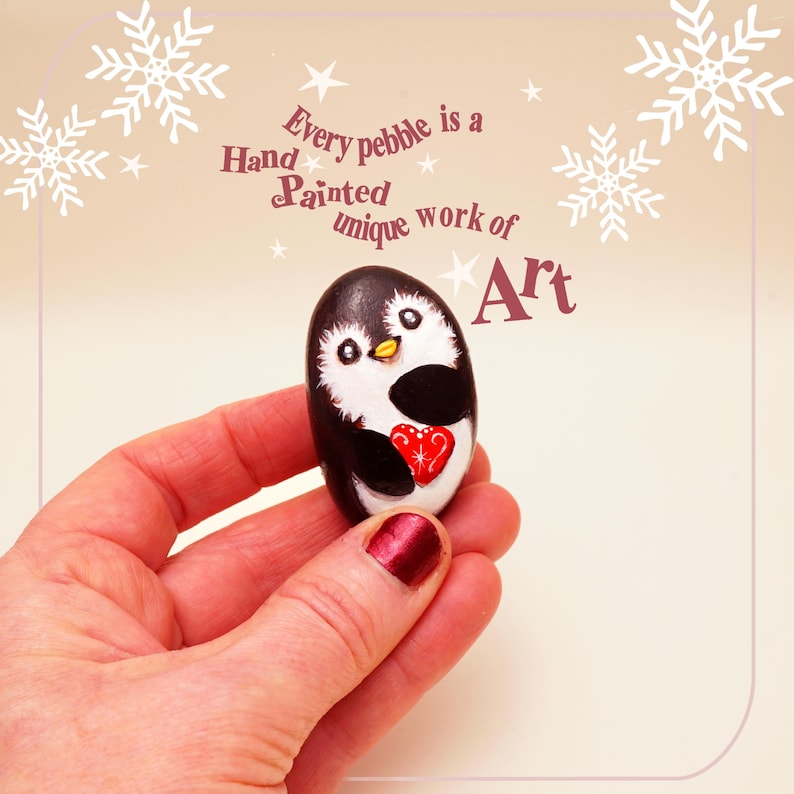 Wedding Proposal Penguin Pebble, Surprise Engagement Gift Idea to ...