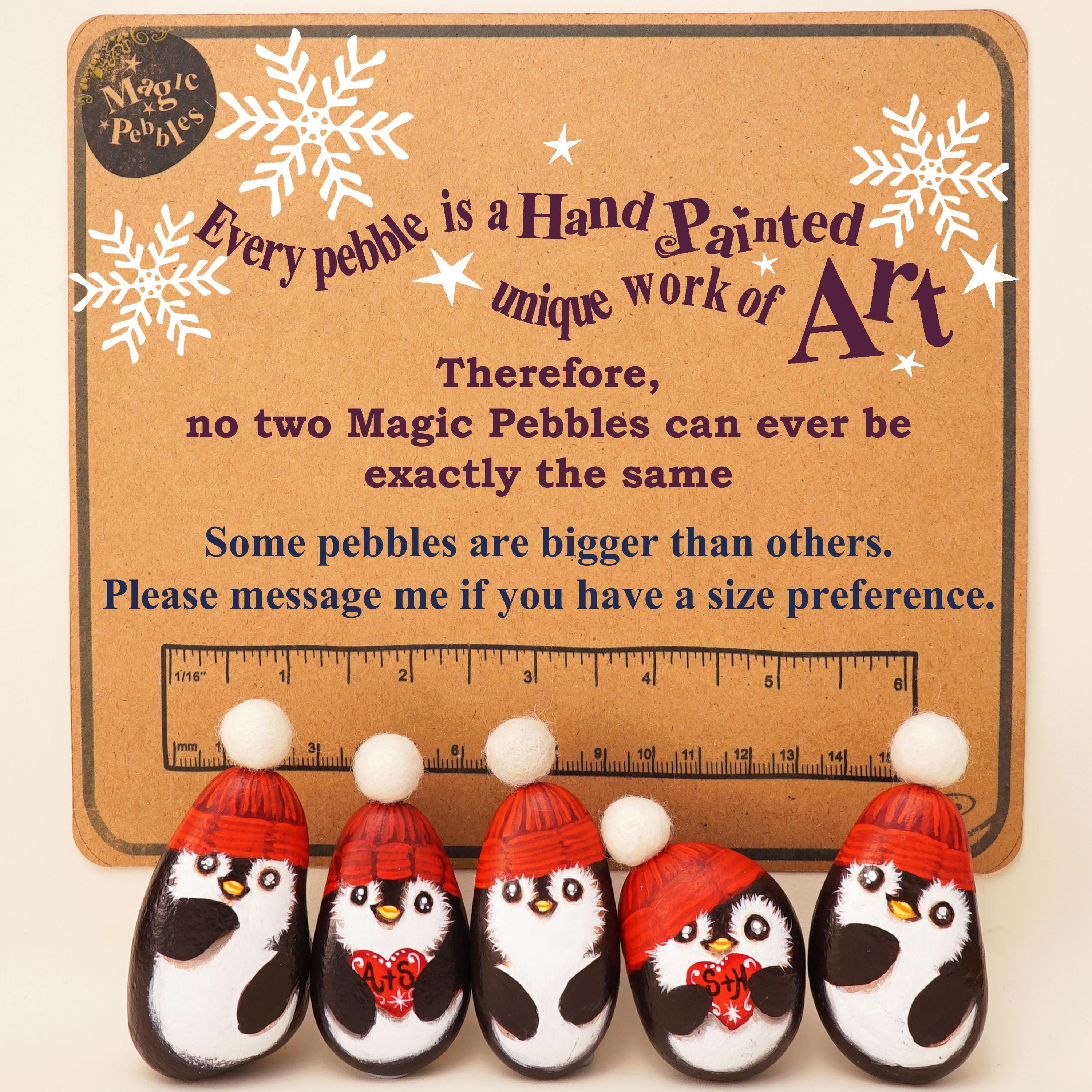 Christmas Penguin Pebble Meaningful Gift for Husband, Romantic Unique ...