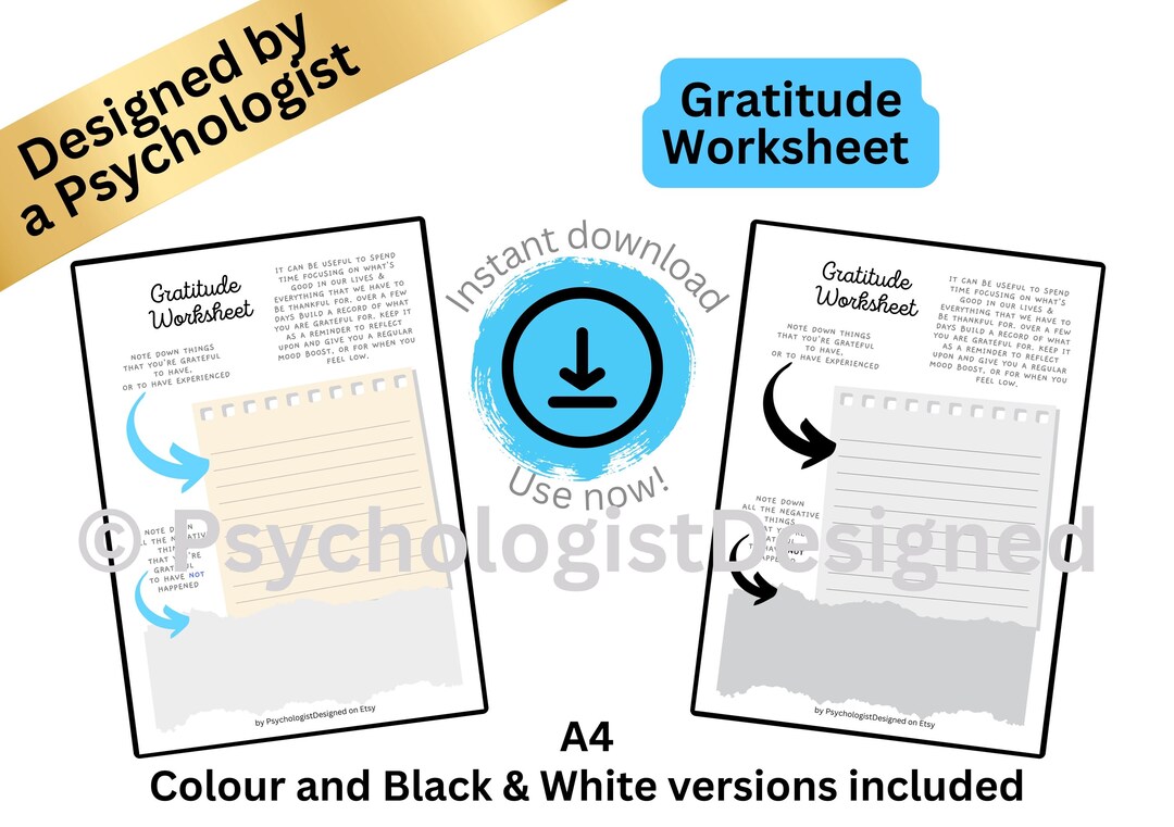 Mental Health Worksheet - Gratitude Worksheet...self-care, Improve ...