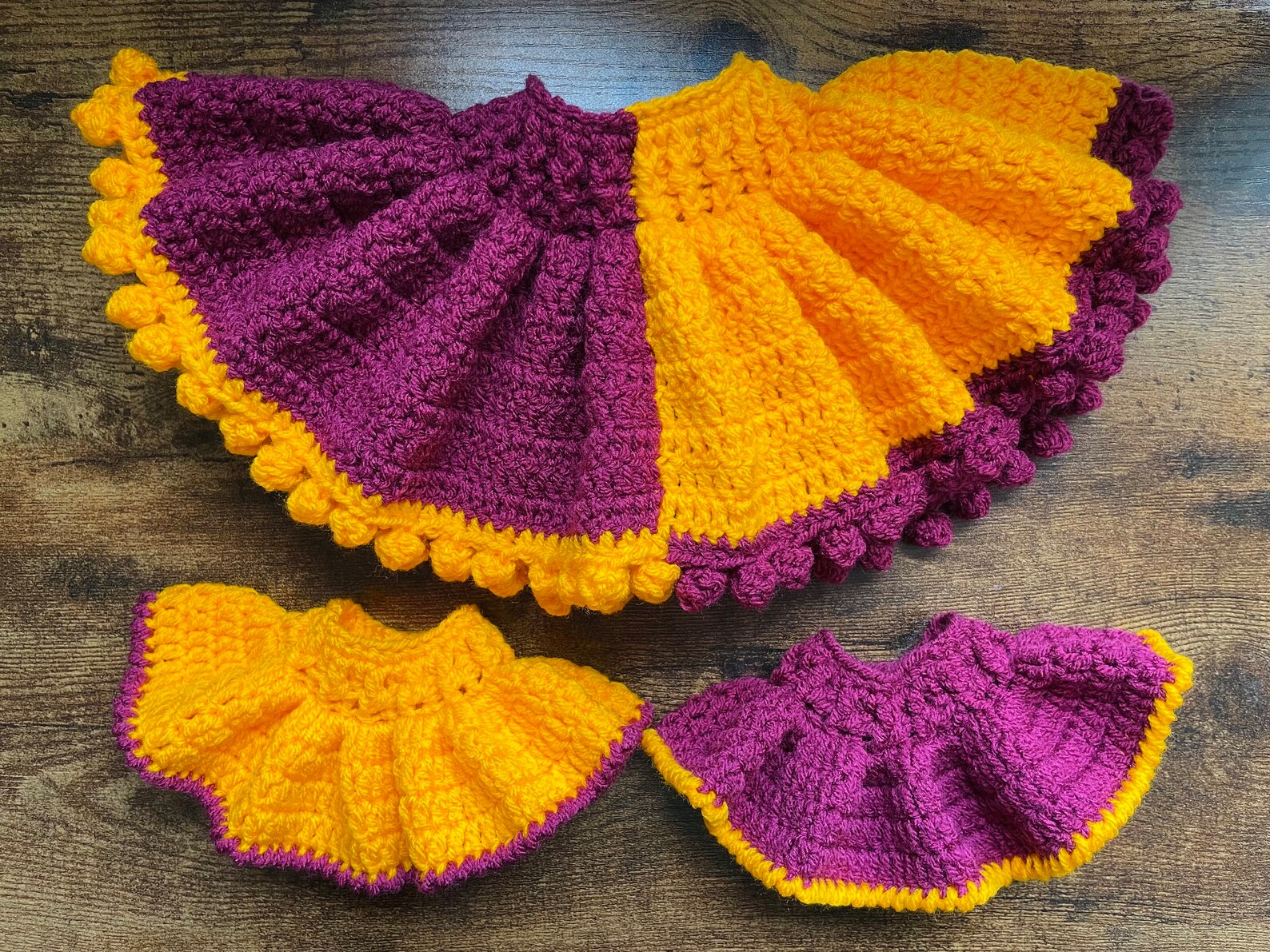 CUSTOM COLOUR Set of Clown Ruffle Collar and Cuffs, Clown Frills ...