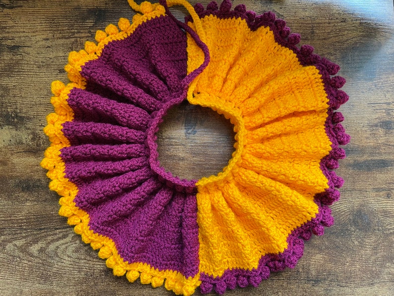 CUSTOM COLOUR Set of Clown Ruffle Collar and Cuffs, Clown Frills ...