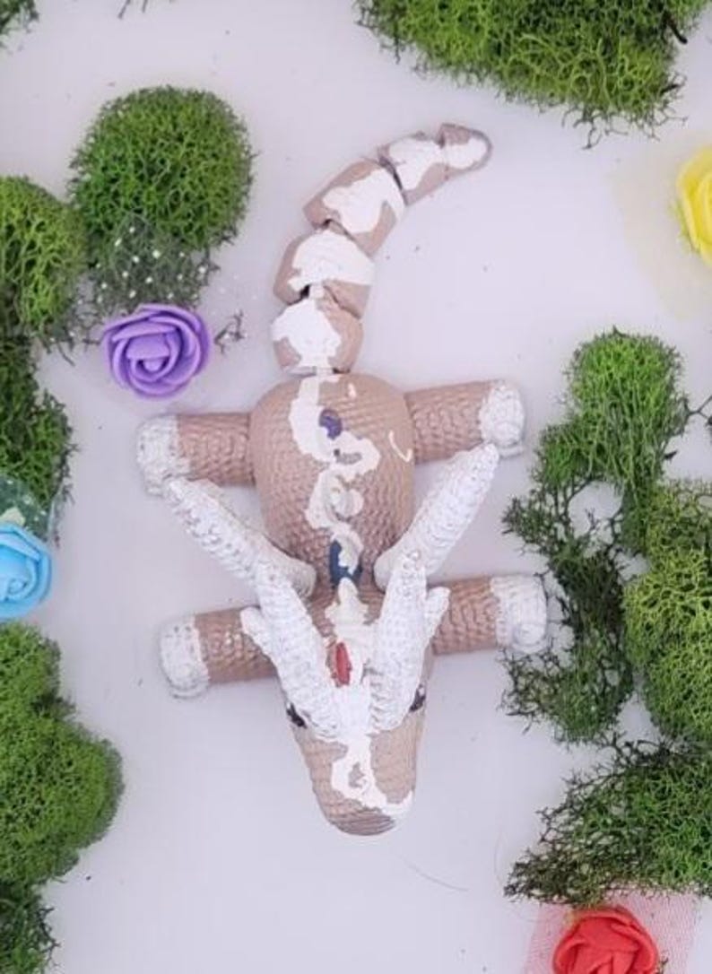 Cutesy Crochet 3d Printed Articulated Gingerbread Dragon - Etsy