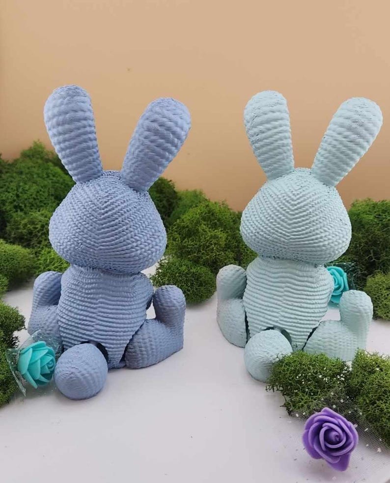 Adorable Crochet 3d Printed Articulated Bunny Rabbits - Etsy