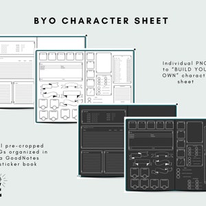 Digital Character Sheet Template PDF and PNG - Etsy
