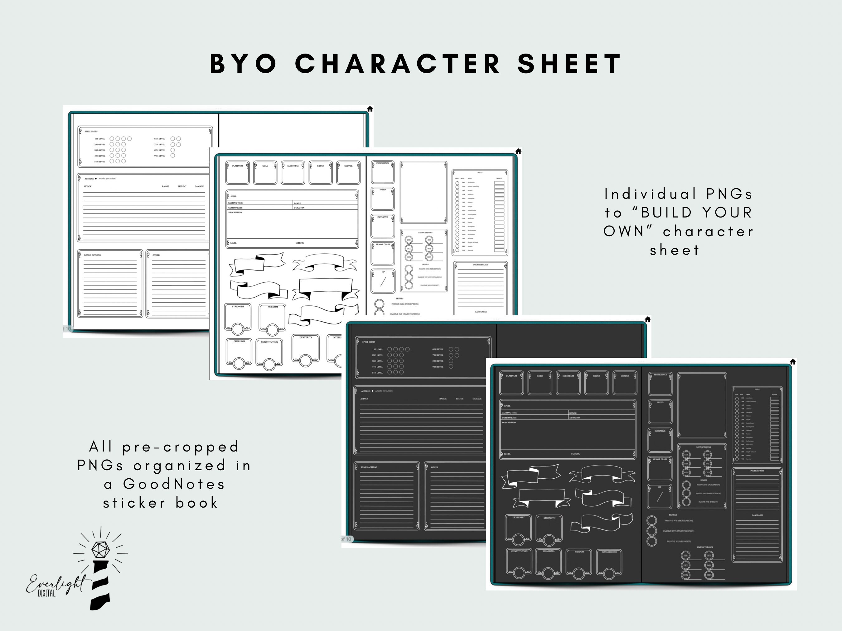 Digital Character Sheet Template PDF and PNG - Etsy Australia