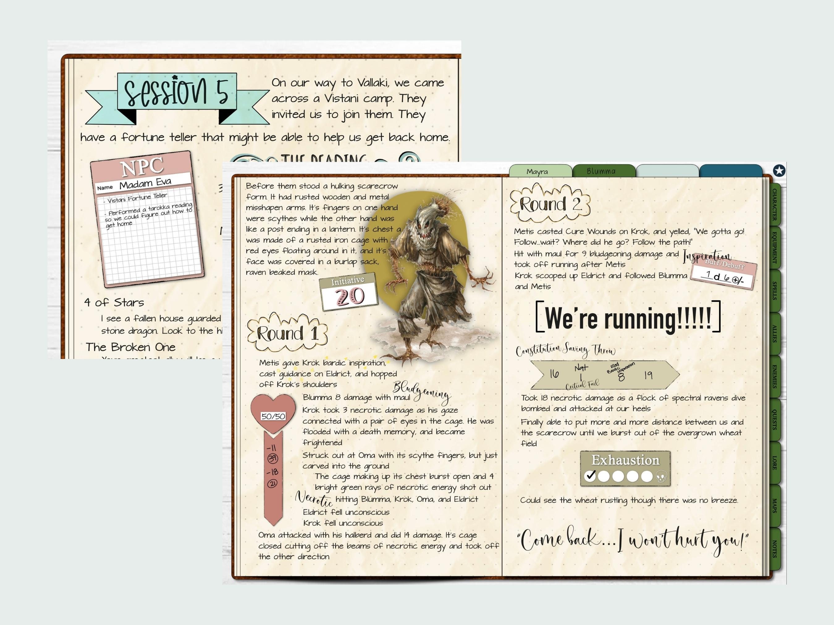 D&D Digital Stickers rose DND Digital Campaign Note Taking - Etsy