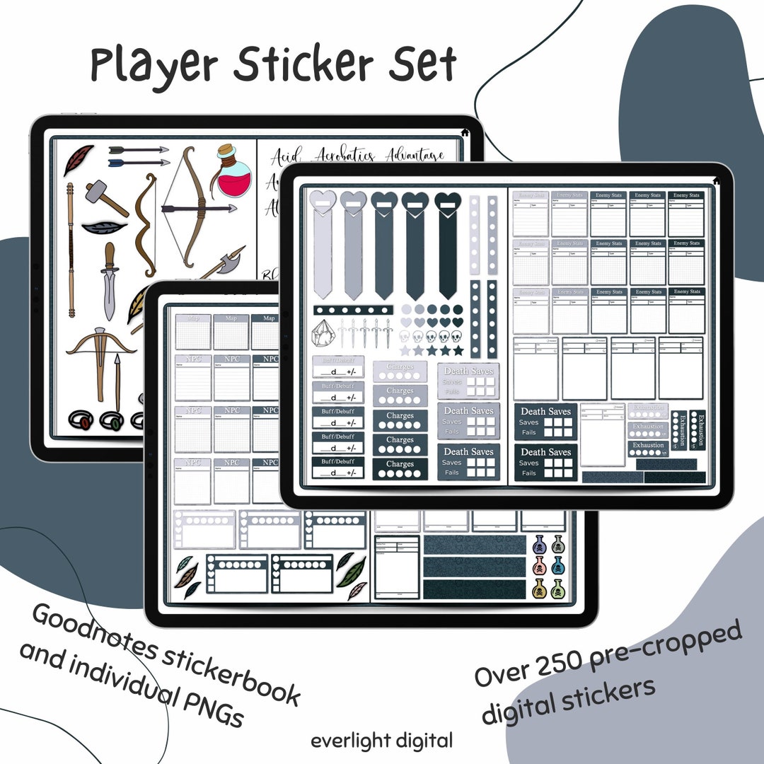 D&D Digital Stickers winter Wraith DND Digital Campaign Note Taking ...