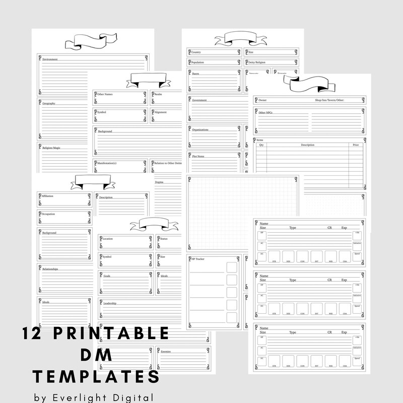 Dm Screen Inserts - Etsy