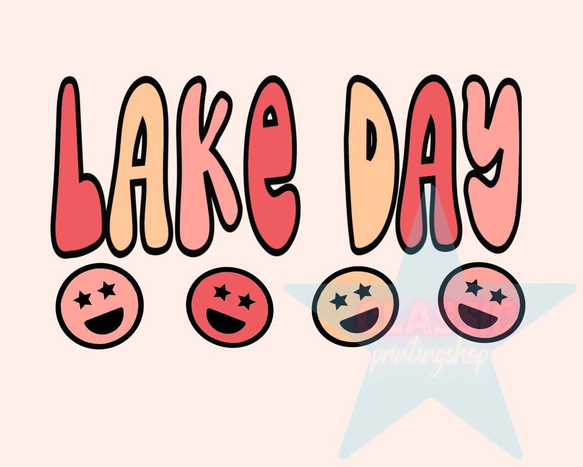 Lake Day PNG Sublimation Design Download Summer PNG Lake - Etsy