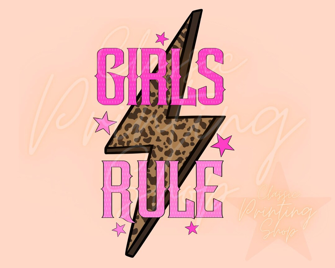 Girls Rule Png- Toddler Sublimation Design, Kids Sublimation Downloads ...