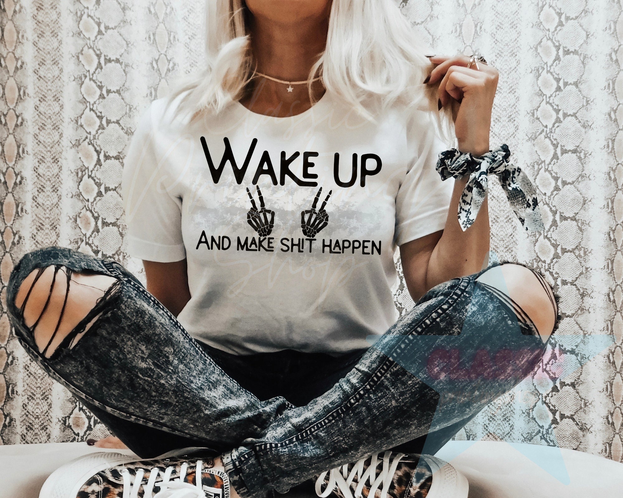 Wake up and Make Shit Happen Png, Sublimation Design, Western PNG, Boho ...