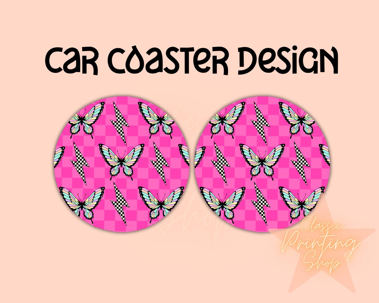 Preppy Car Coaster Png -sublimation Design Digital Download,coquette ...
