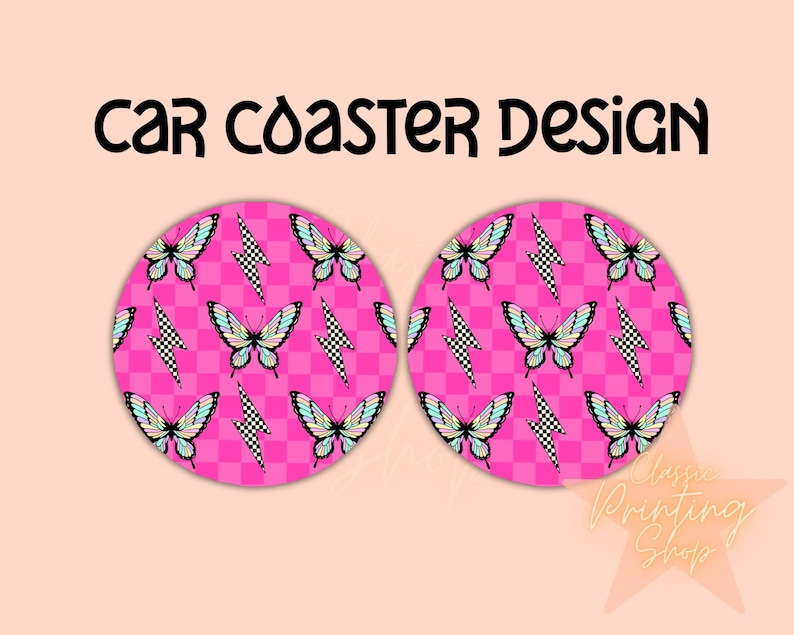 Preppy Car Coaster Png -sublimation Design Digital Download,coquette ...