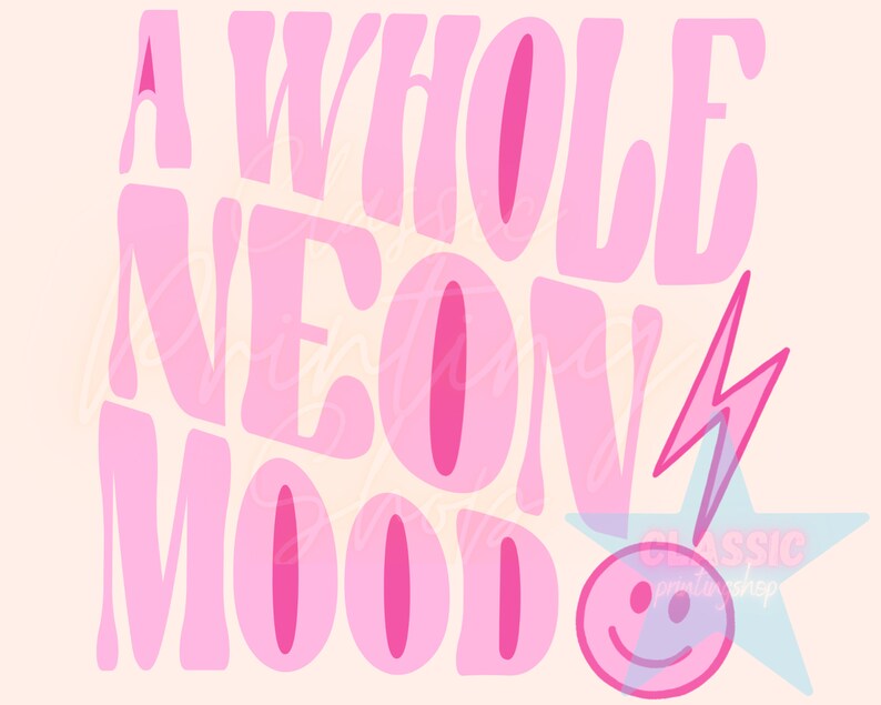 Neon PNG Sublimation Downloads Retro Png Smiley Png - Etsy