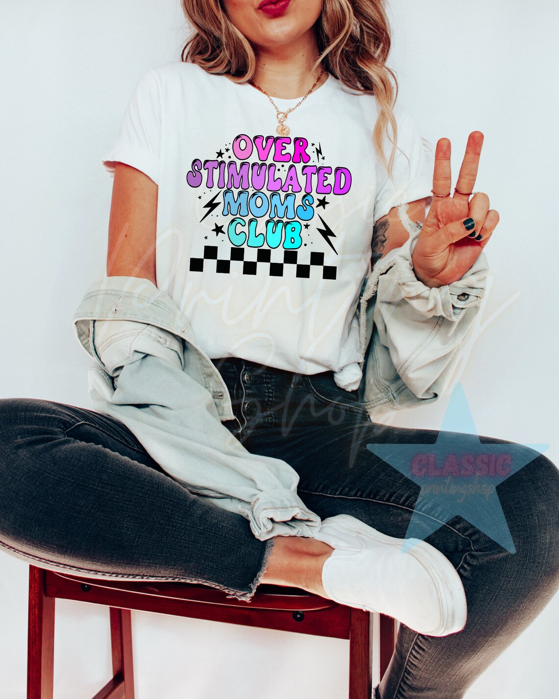 Overstimulated Moms Club Png, Sublimation Design Download, Girl Mama ...