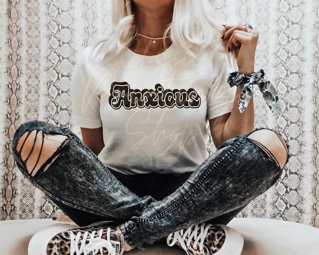 Anxious PNG Digital Design Download, Always Anxious Png, Mental Health ...