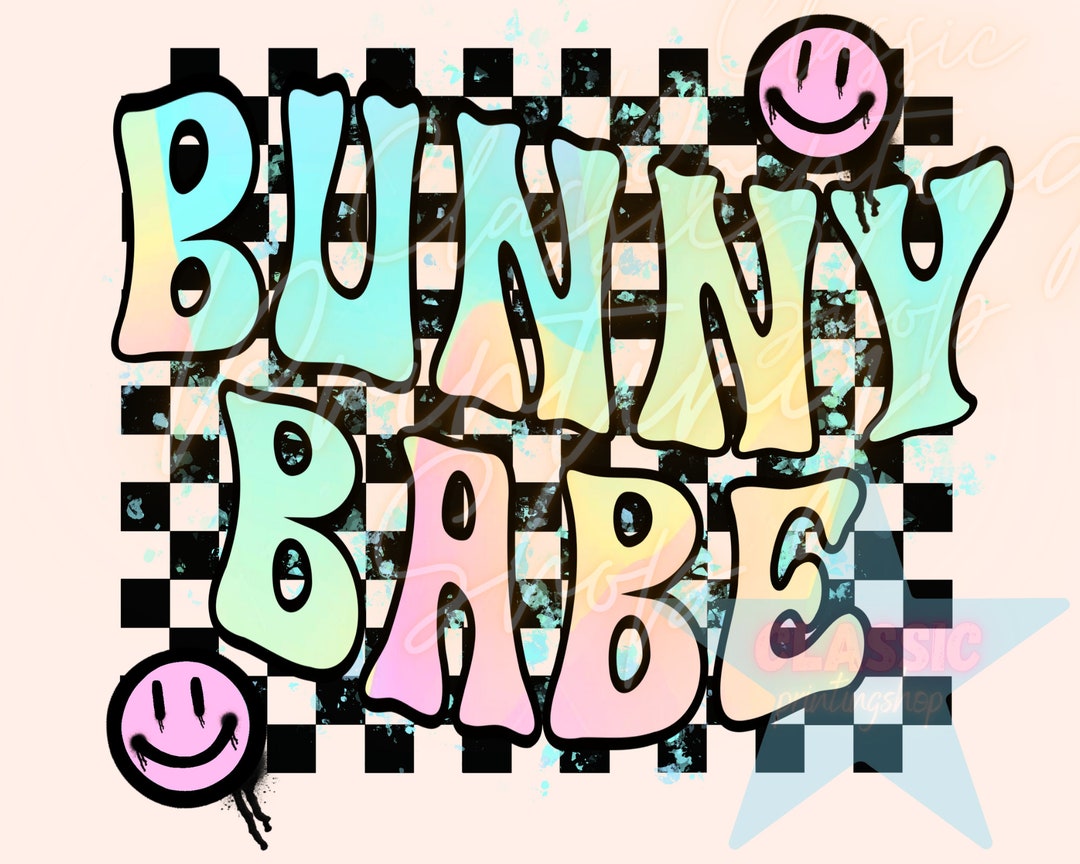 Easter Png, Bunny Babe Sublimation Design Downloads, Retro Png, Retro ...