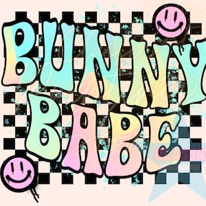 Easter Png, Bunny Babe Sublimation Design Downloads, Retro Png, Retro ...