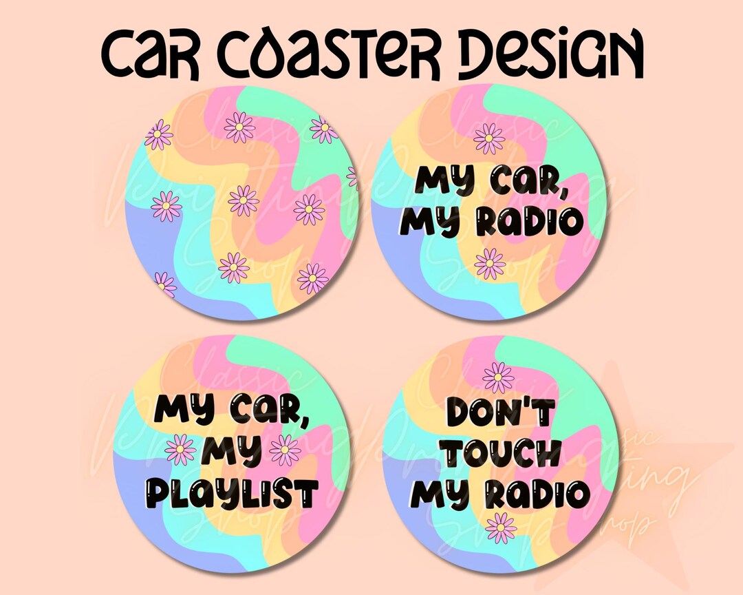 Funny Car Coaster Bundle Png -sublimation Design Download, Sarcastic ...