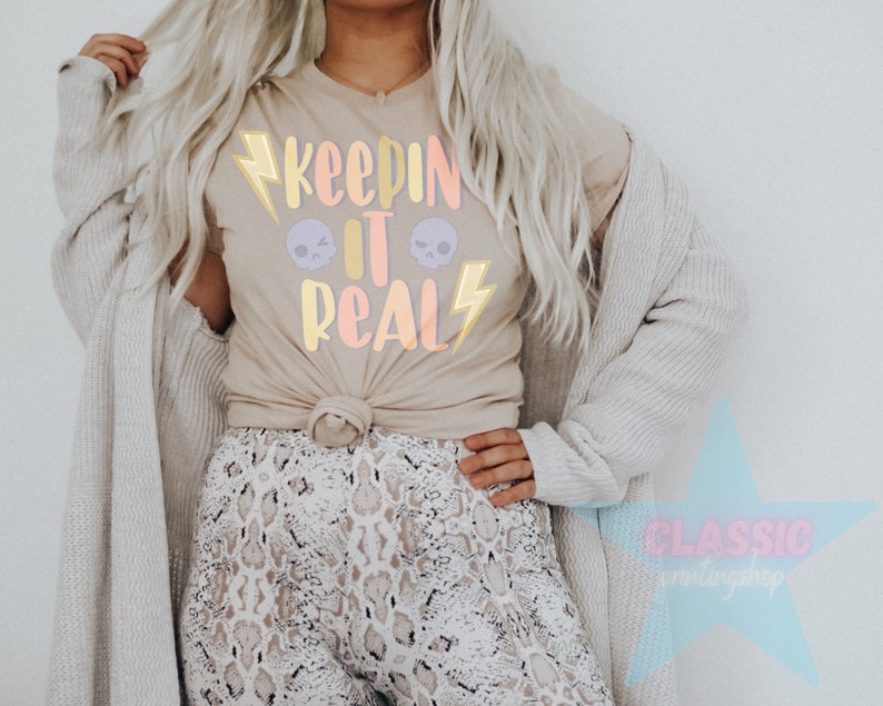 Keepin It Real Png Sublimation Downloads Trendy Png Skull - Etsy