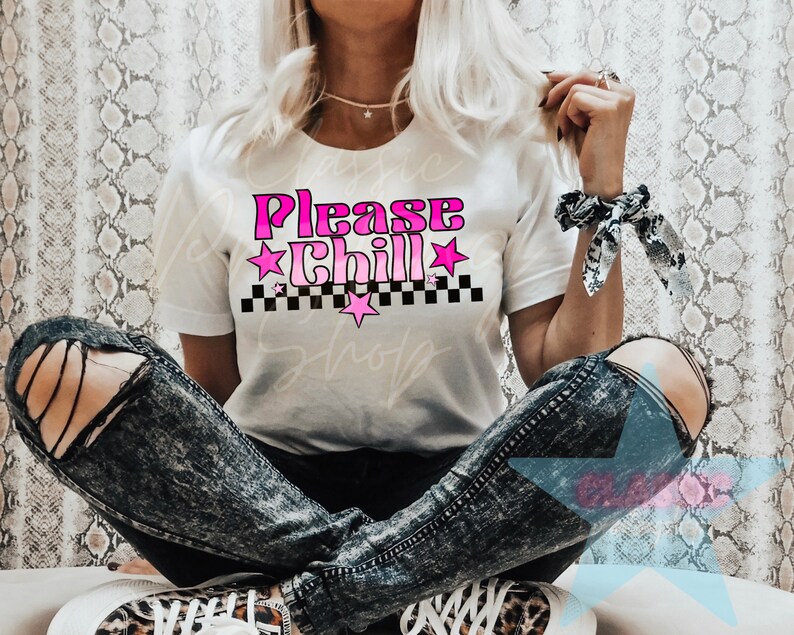 Please Chill Png Sublimation Designs Downloads Retro Png - Etsy