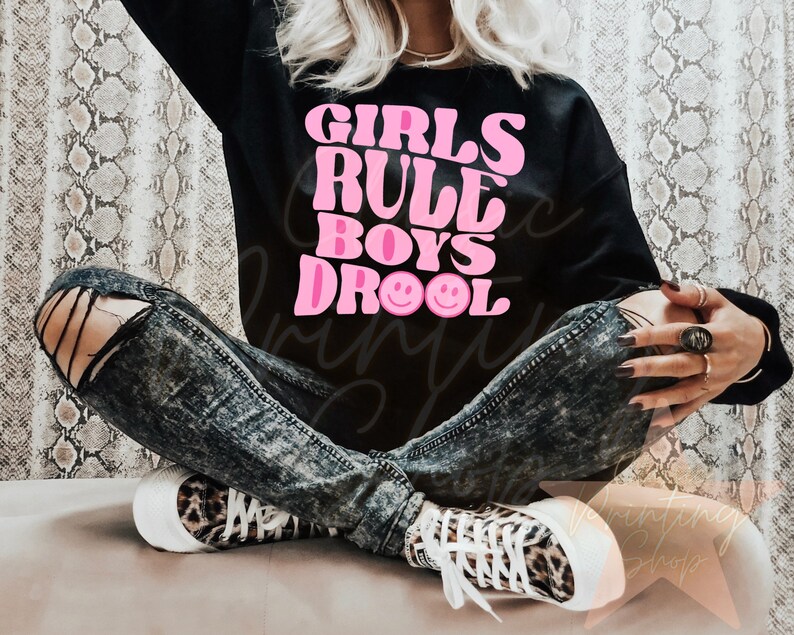 Girls Rule Boys Drool Png Valentines Sublimation Designs - Etsy